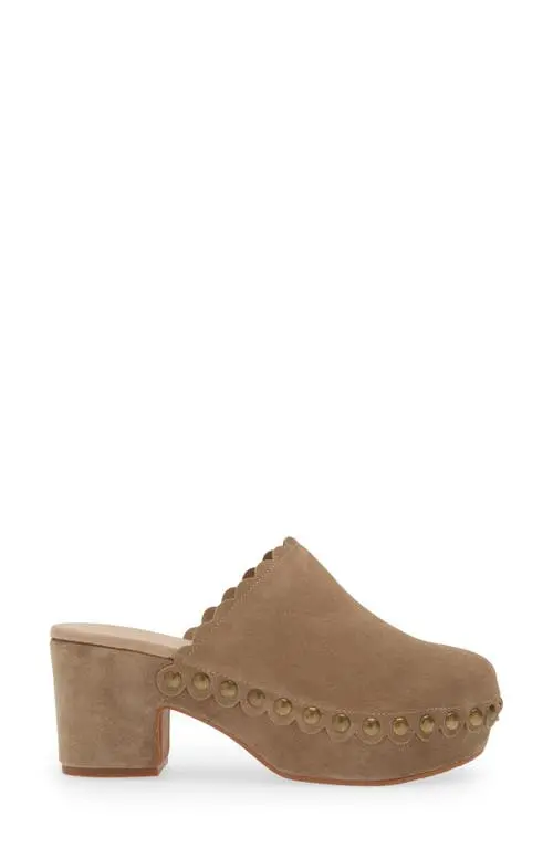 CHOCOLAT BLU Gemini Platform Clog - Taupe Suede