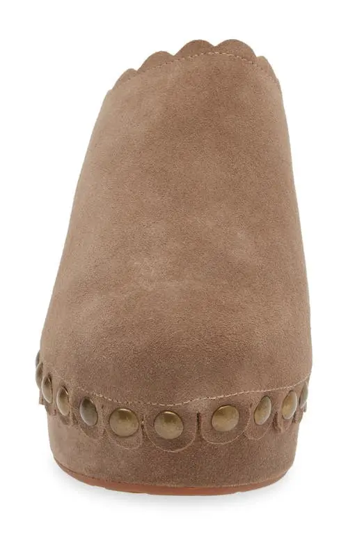 CHOCOLAT BLU Gemini Platform Clog - Taupe Suede