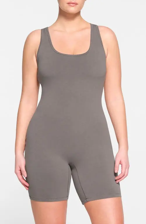SKIMS Stretch Cotton Mid-thigh Bodysuit