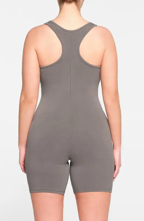 SKIMS Stretch Cotton Mid-thigh Bodysuit