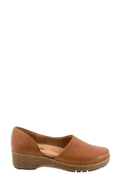 Softwalk Addie Half D'orsay Clog - Cognac
