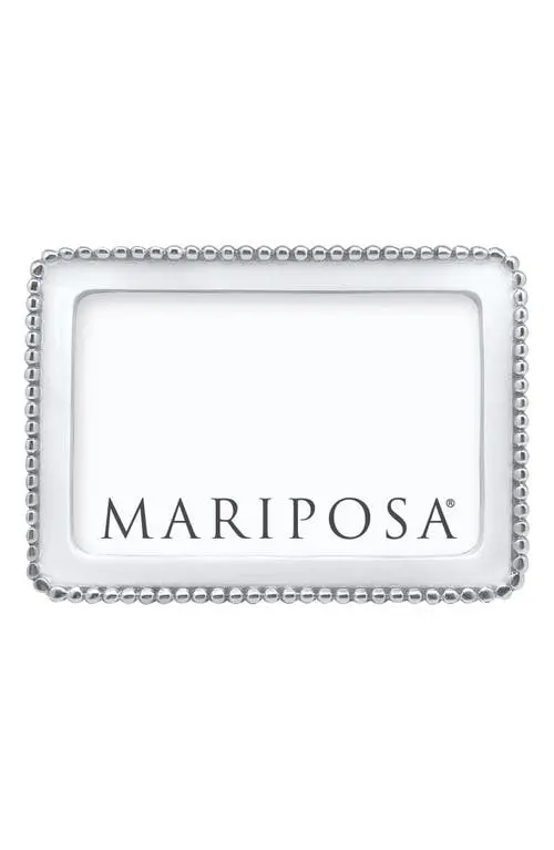 MARIPOSA Beaded Sand Cast Aluminum Picture Frame - White