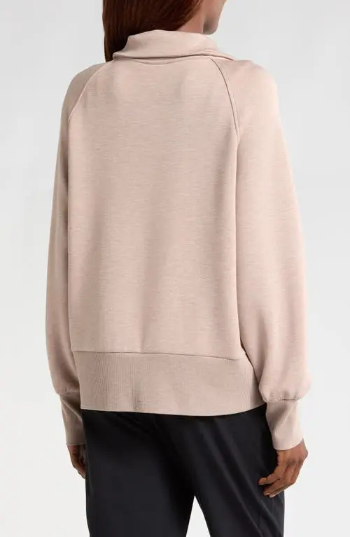 Varley Roxbury Zip-up Sweatshirt - Taupe Marl