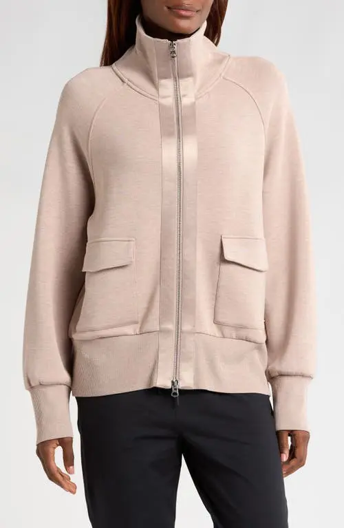 Varley Roxbury Zip-up Sweatshirt - Taupe Marl