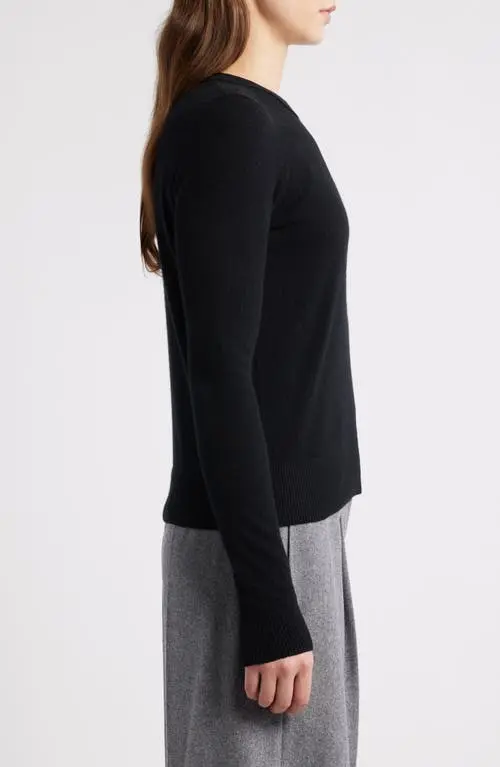 Vince Classic Crewneck Cashmere Sweater - Black