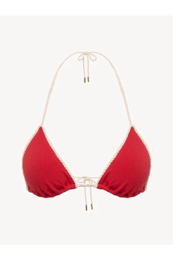 La Perla Monogram Triangle Bikini Top