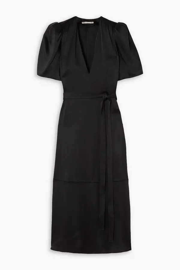 Stella McCartney Belted Satin Midi Dress
