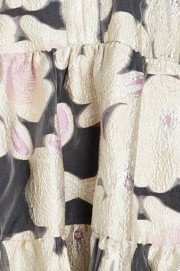 Stine Goya Jasmine Gathered Brocade Mini Dress