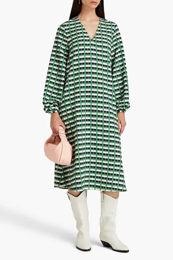 slim fit dress slacks Stine Goya Gathered Midi  Husk