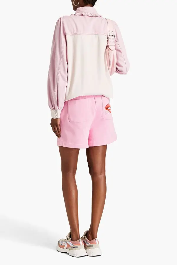 STAND STUDIO Cotton-fleece Shorts - Baby Pink