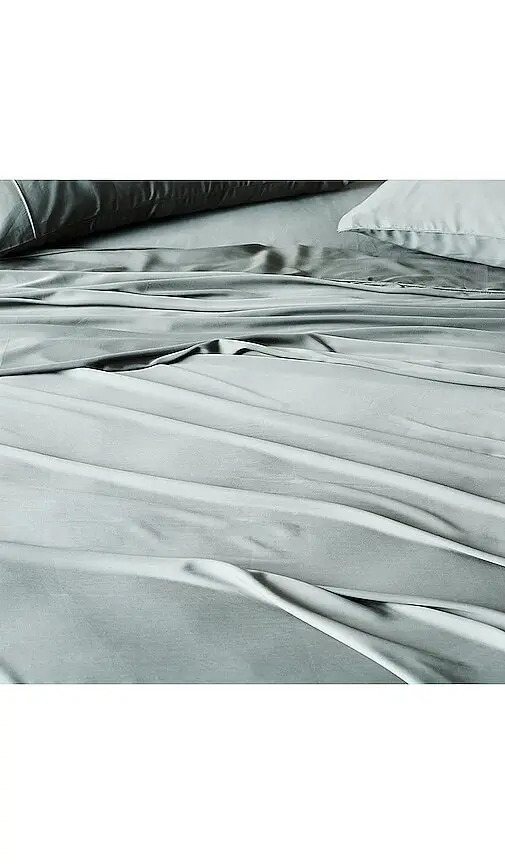 ETTITUDE Twin Sateen Solid Duvet Cover - Sage