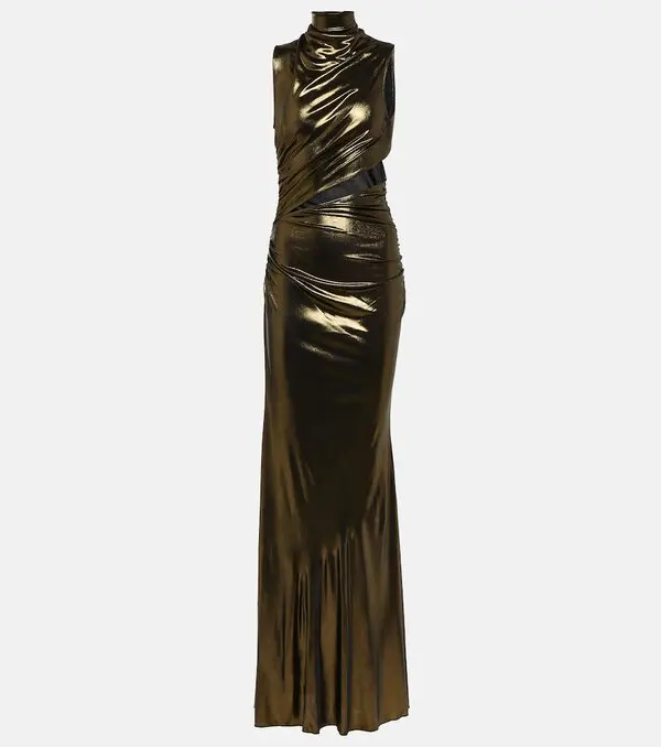 Blumarine Cutout Ruched Gown