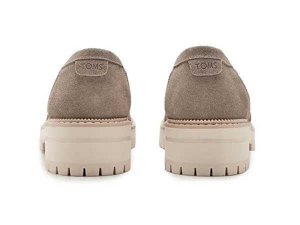 Toms Cara Loafers With Platform Stacked Heel - Beige