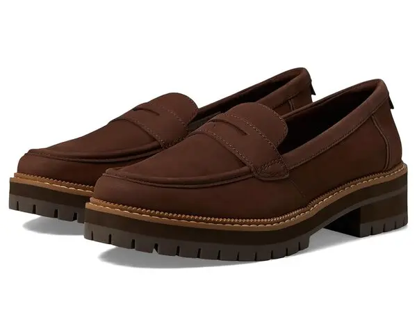 Toms Cara Loafers With Platform Stacked Heel - Brown