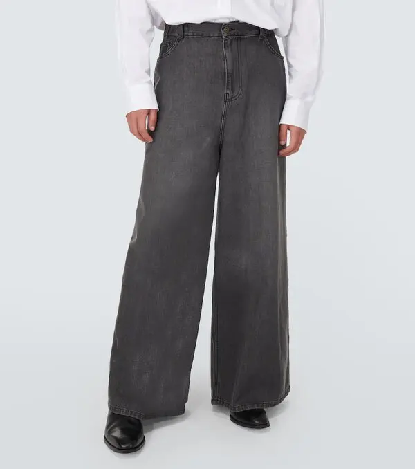 The Frankie Shop Sasha Wide-Leg Jeans In Grey - 40% Off | Editorialist