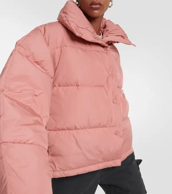 Acne Studios Matt Technical Down Jacket In Pink - 40% Off
