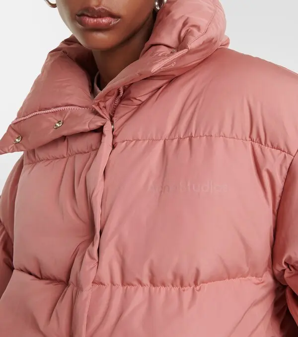 Acne Studios Matt Technical Down Jacket In Pink - 40% Off