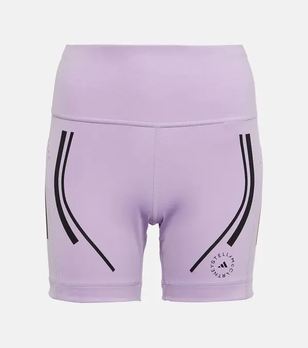 Adidas By Stella McCartney Truepace High-rise Biker Shorts - Purple