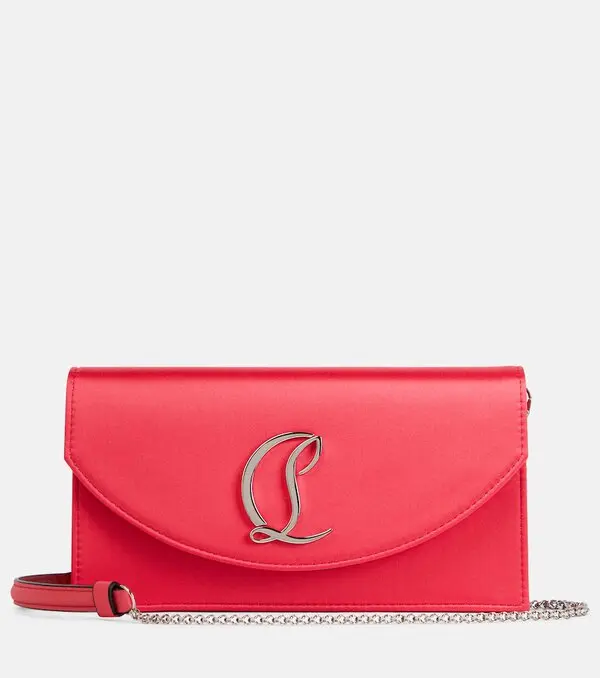 CHRISTIAN LOUBOUTIN Loubi54 Silk-satin Clutch - Red