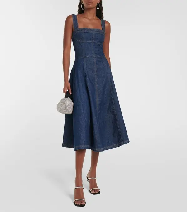 Simkhai Cici Denim Midi Dress