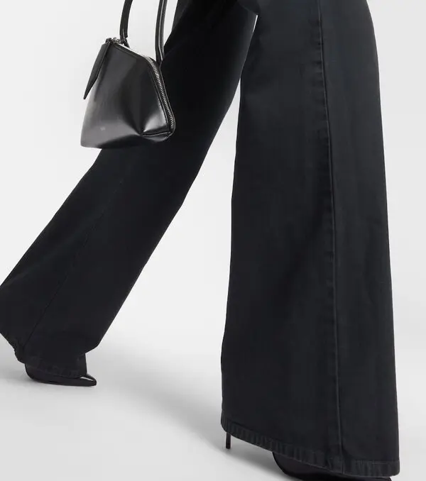 NILI LOTAN Quentin Twill Wide-leg Trousers - Grey