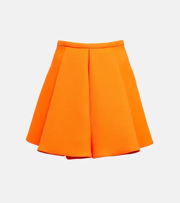 Versace Pleated Twill Miniskirt