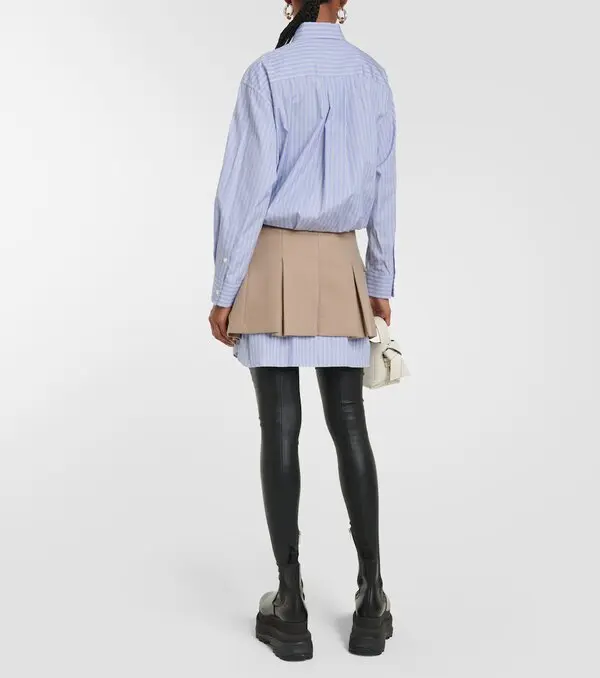 Sacai X Thomas Mason Shirt Dress In Multicoloured - 30% Off
