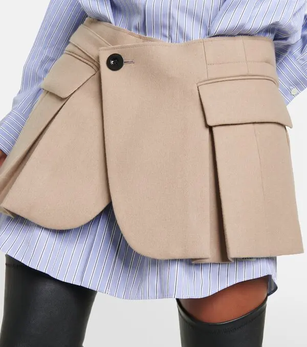 Sacai X Thomas Mason Shirt Dress In Multicoloured - 30% Off