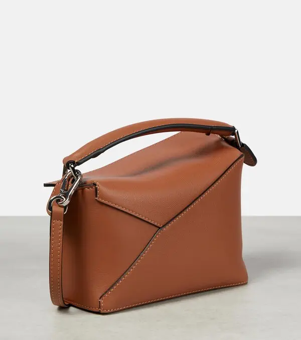 Loewe Puzzle Edge Mini Top-handle Bag - Brown