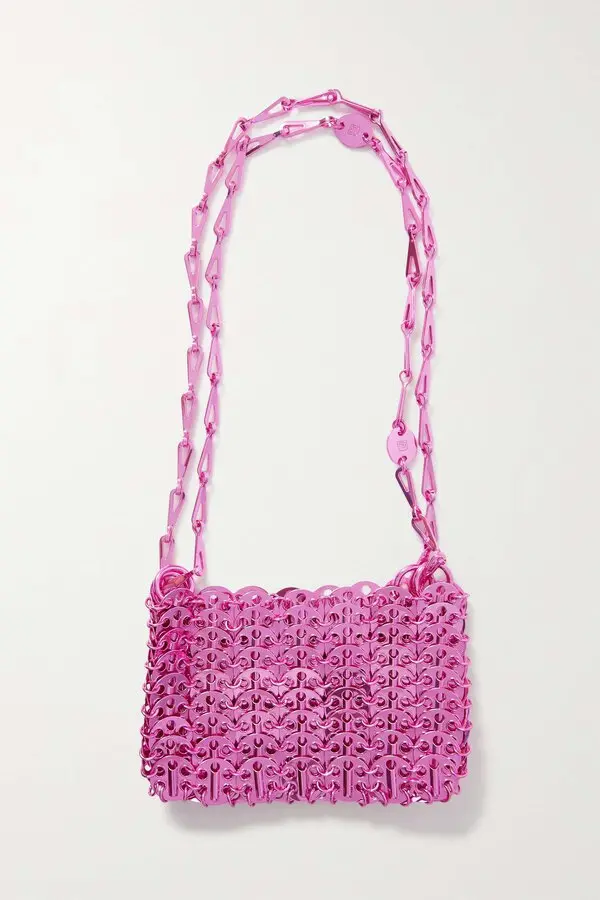 Rabanne 1969 Nano Chainmail Shoulder Bag - Pink