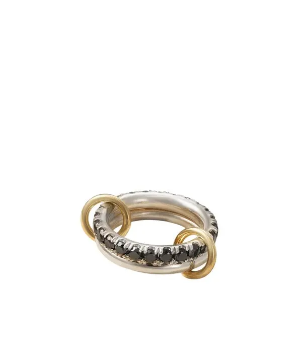 SPINELLI KILCOLLIN Enzo Set Of Two 18-karat Gold, Sterling And Diamond Rings - Silver
