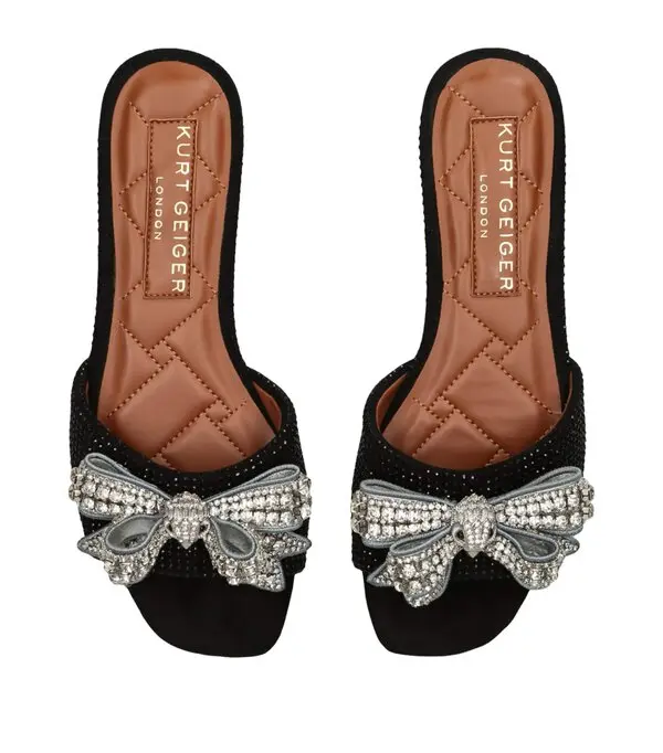 Kurt Geiger Crystal-embellished Bow Sandals
