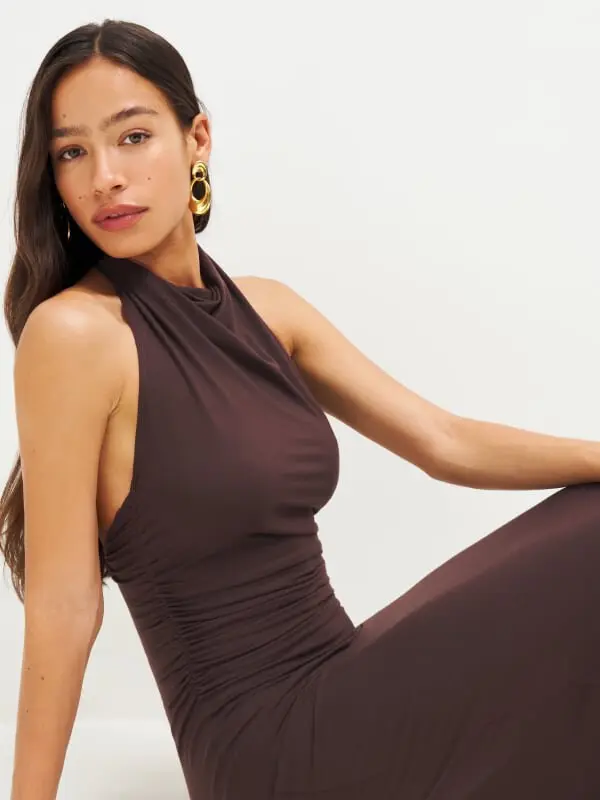 Reformation Jazlyn Knit Dress In Mole - 70% Off | Editorialist