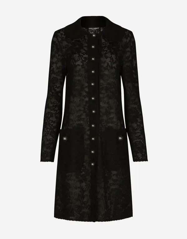 Dolce & Gabbana Lace-stitch Coat