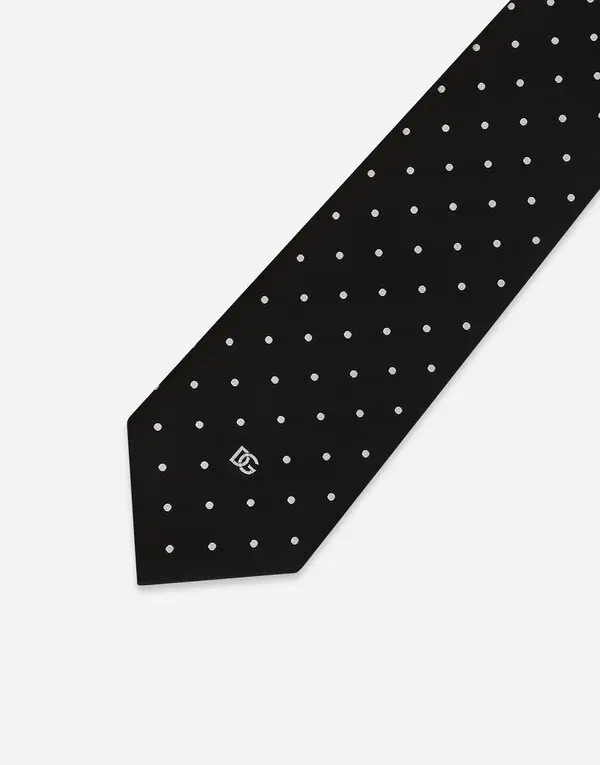 Dolce & Gabbana 8-cm Silk Jacquard Neck Tie With Dg Logo