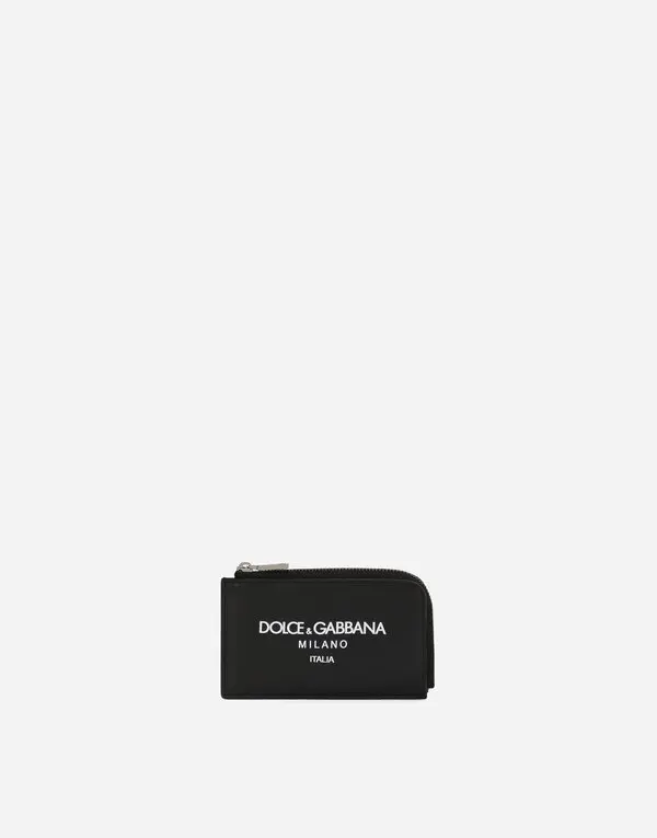 Dolce & Gabbana Calfskin Card Holder With Logo - Multicolor