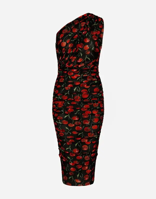 knee length dresses for ladies DOLCE & GABBANA Tulle Slip Dress with Bluebell Print CURIO FAENA MIAMI –  CURIO at Faena Bazaar main image 0