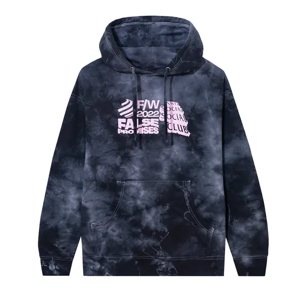 ANTI SOCIAL SOCIAL CLUB False Promises Tie Dye Hoodie - Black