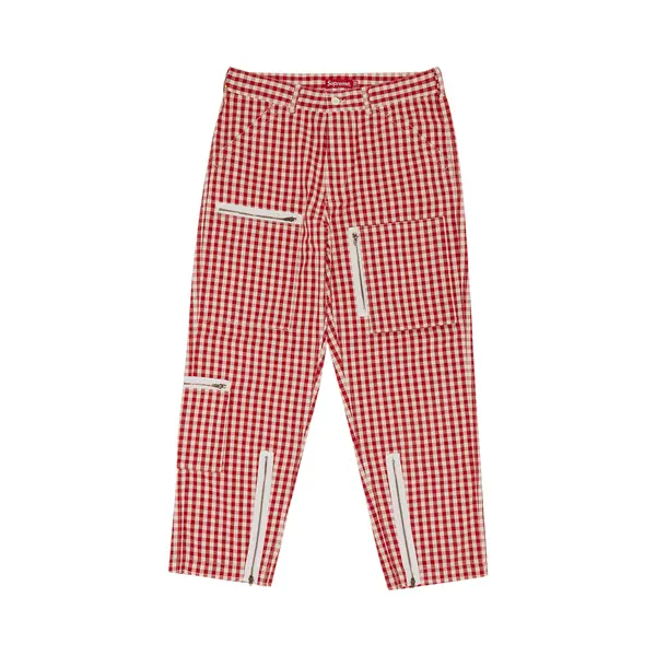 Supreme Gingham Flight Pant - Red