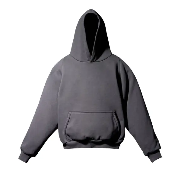 Yeezy Engineered Balenciaga Logo Shrunken Hoodie - Black