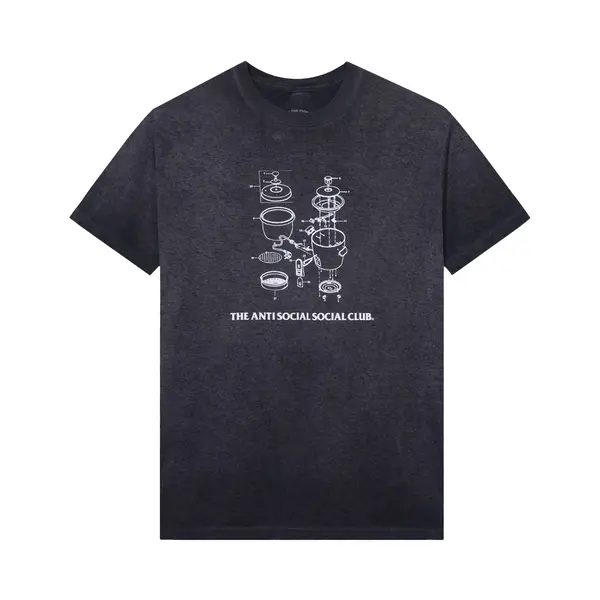 ANTI SOCIAL SOCIAL CLUB Dying On The Gram Mineral Wash Tee - Black