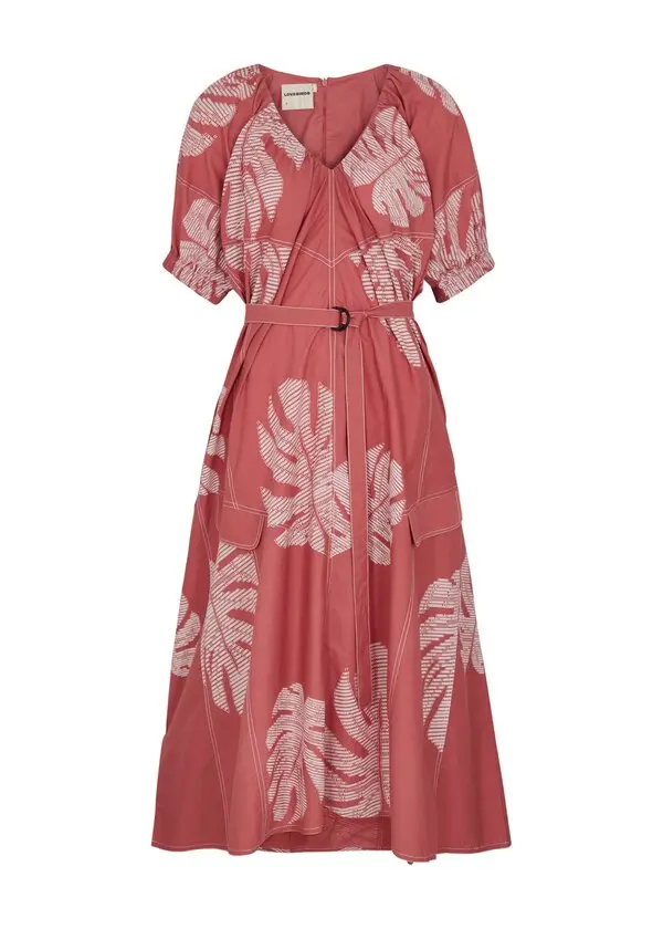 chinese dress ladies Bohemian Maxi Dress Lovebird Half Moon Choose Chamomile Rose Pink Or Deep  Sky Blue Long Floral Gown Deep V Front & Back Tassel Ties Sizes Small  Medium