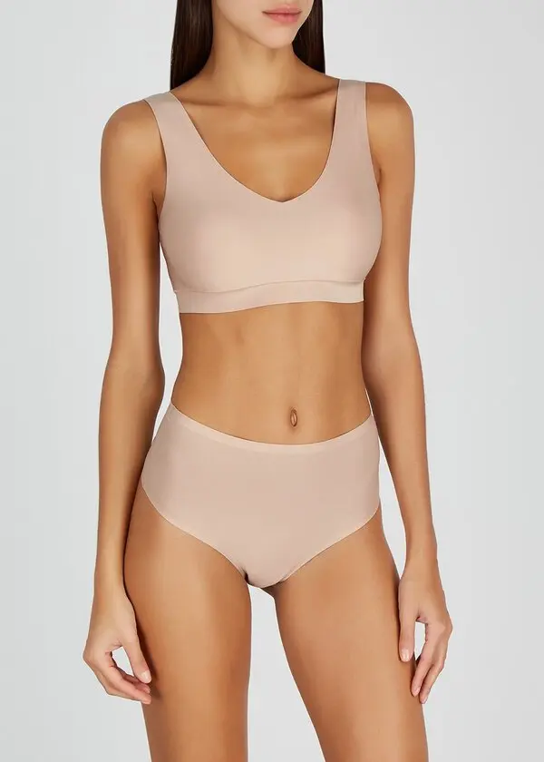 Chantelle Soft Stretch High-waist Thong - Nude