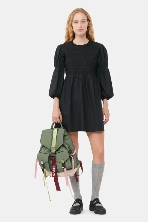 GANNI Tech Backpack NWT Green Kalamata Ganni Green Tech Backpack - Kalamata | Editorialist main image 2
