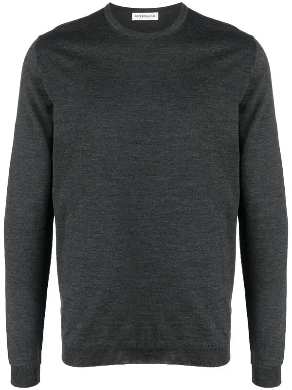 GOES BOTANICAL Crew-neck Merino-wool Jumper - Grey