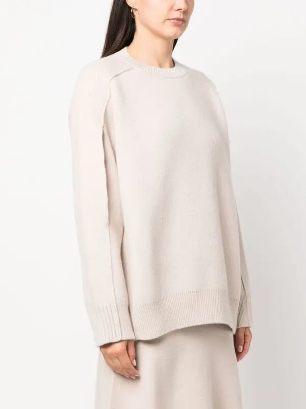 LANVIN Cape-back Virgin-wool Blend Jumper - Neutrals