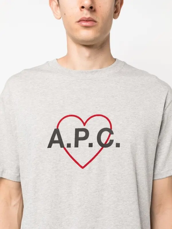 A.p.c. Heart Logo Cotton T-shirt