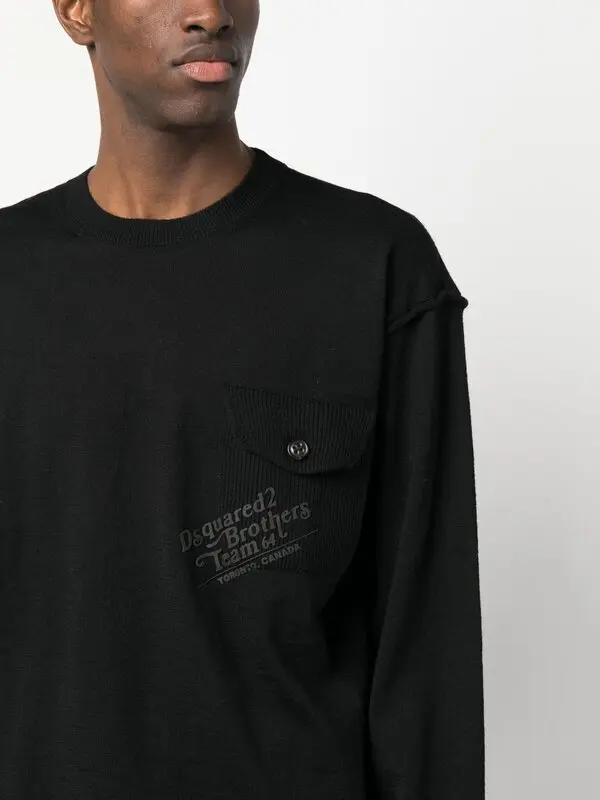 Dsquared2 Ribbed Crew Neck Jumper