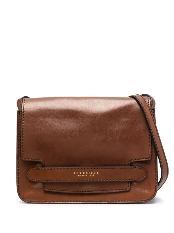 THE BRIDGE Lucrezia Leather Crossbody Bag - Brown