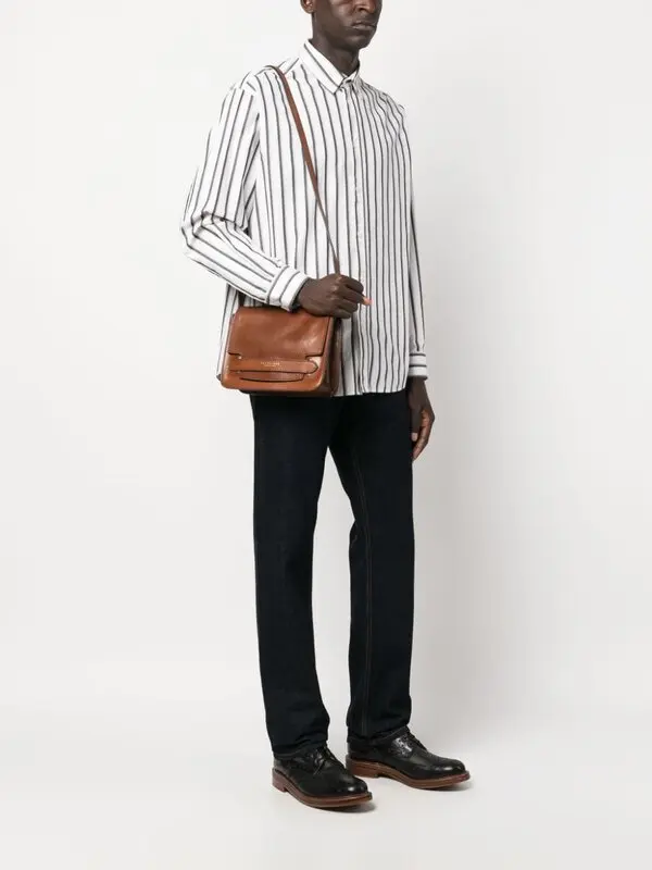 THE BRIDGE Lucrezia Leather Crossbody Bag - Brown